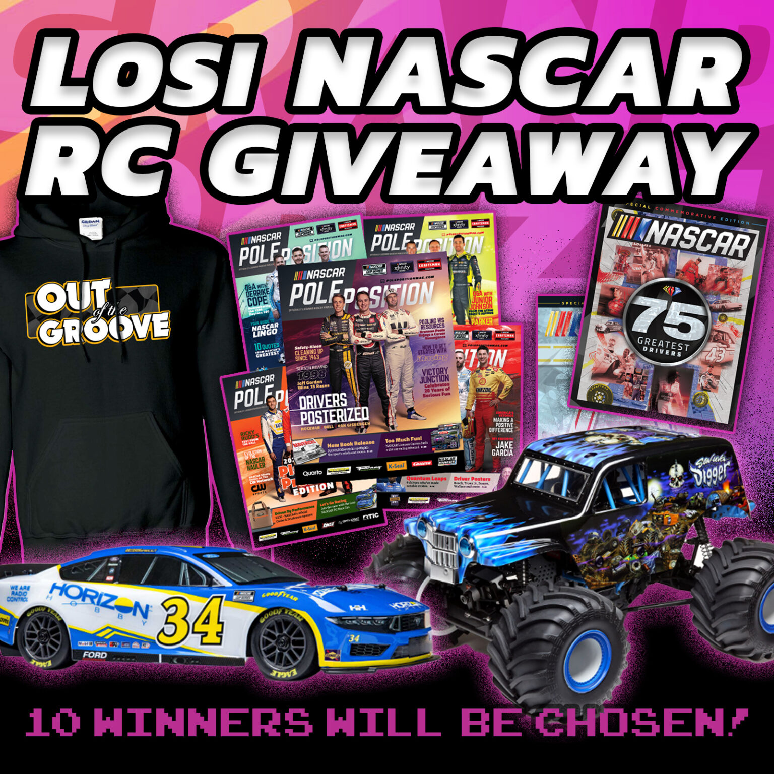 Losi NASCAR RC Car Giveaway - The Daily Downforce