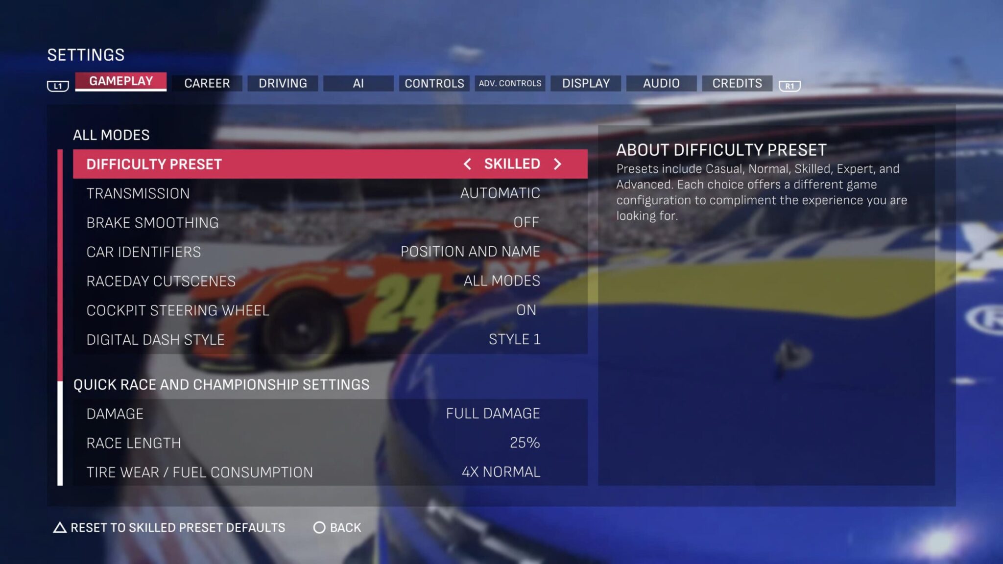 NASCAR 25 Guide for Understanding In-Game Settings – The Daily Downforce
